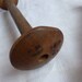 Set of 3 Antique French Giant Wooden Machine Bobbins. Dome End Antique ...