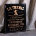 Antique French Black and Gold Enamel Insurance Sign. Hand Painted ...