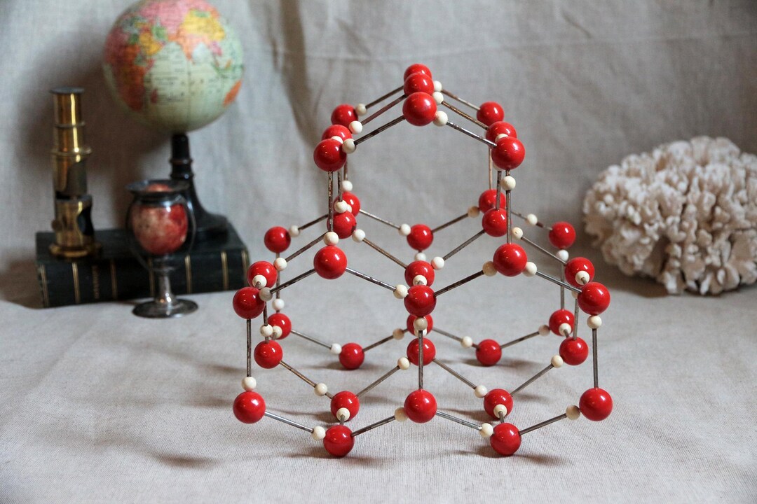 Vintage Water Molecule Model. Water Molecular Model. Educational ...