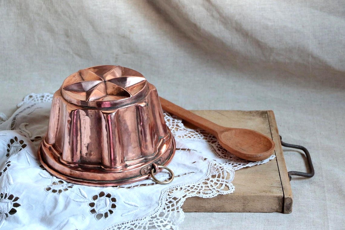 Antique French Copper Cake Mold Star Charlotte Brioche Mold Copper ...