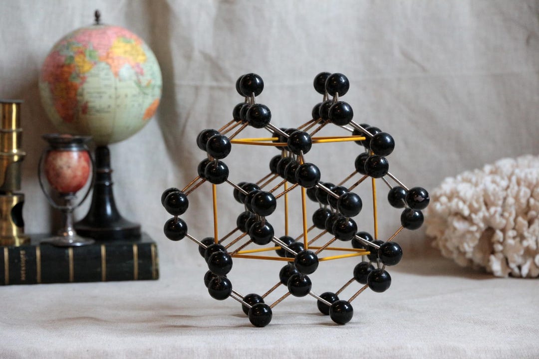 Vintage Diamond Molecule Model. Diamond Scientific Molecular Model ...