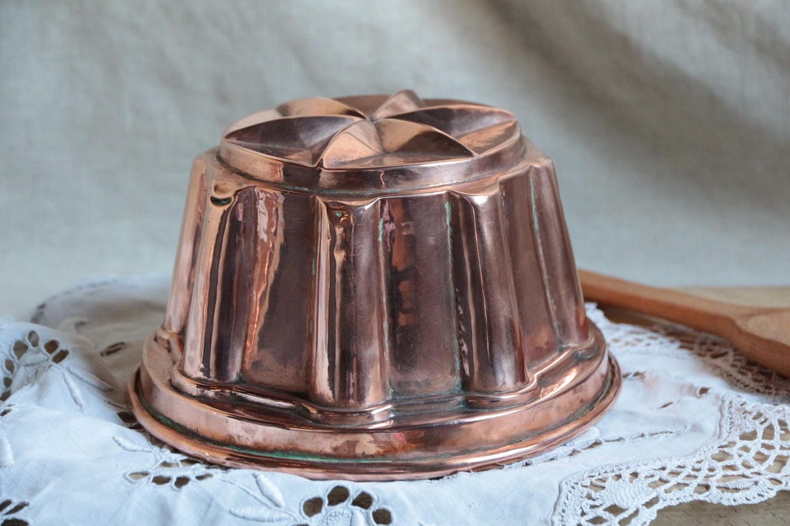 Antique French Copper Cake Mold Star Charlotte Brioche Mold Copper ...