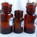 Set of 3 Antique Amber Glass Pharmacy Bottle Collection. - Etsy