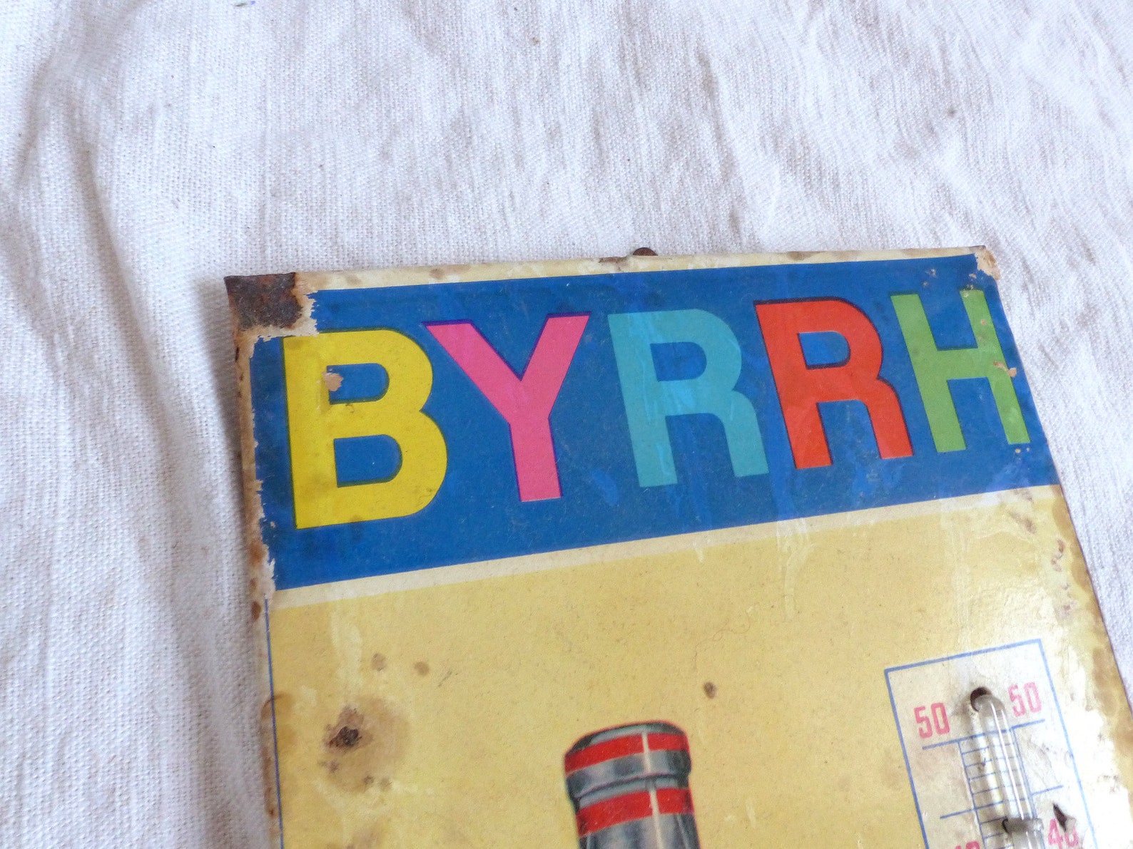 French vintage alcohol publicity sign. Byrrh liquor sign. | Etsy