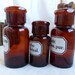 Set of 3 Antique Amber Glass Pharmacy Bottle Collection. - Etsy