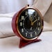 French Vintage Round Red Mechanical Alarm Clock. Fire Engine - Etsy