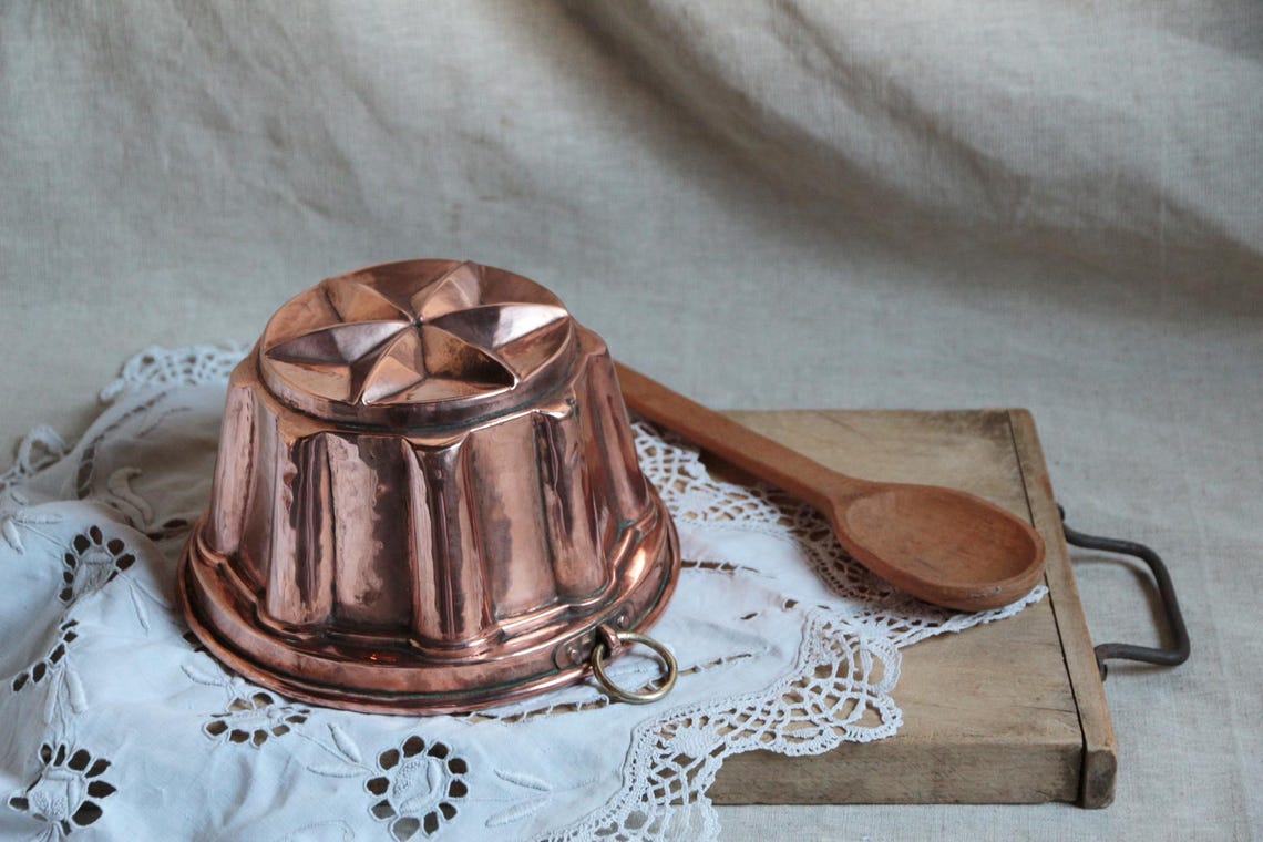 Antique French Copper Cake Mold Star Charlotte Brioche Mold Copper ...