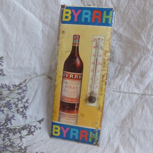 French Vintage Alcohol Publicity Sign. Byrrh Liquor Sign. French Bar ...