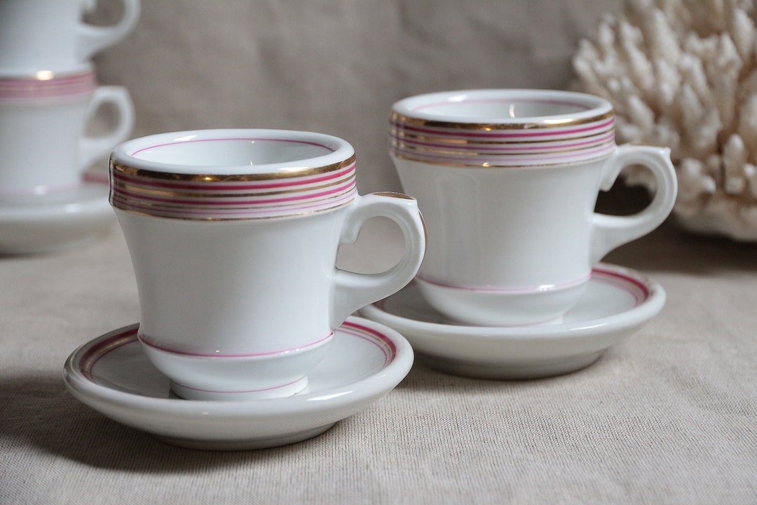 Set of 2 Antique French Brulot Coffee Cups. French Bistro Cups ...