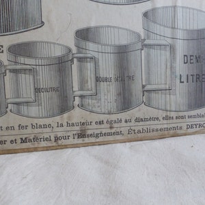 Antique French School Classroom Poster. Metric System Educational ...