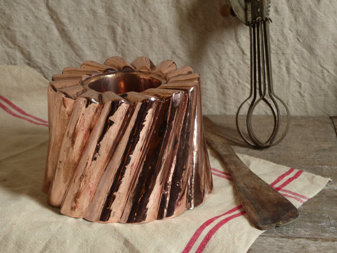Antique French Heavy Weight Copper Cake Mold. Brioche Mold. Copper ...