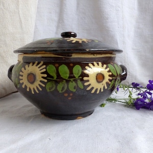 French Vintage Pottery Dutch Oven. Alsace Glazed Dutch Oven. French ...