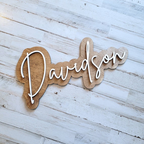 Large Last Name Sign Wedding Name Sign Wood Last Name Sign - Etsy
