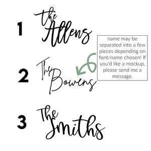 Custom Last Name Sign | Personalized Family Name Words | Wedding ...