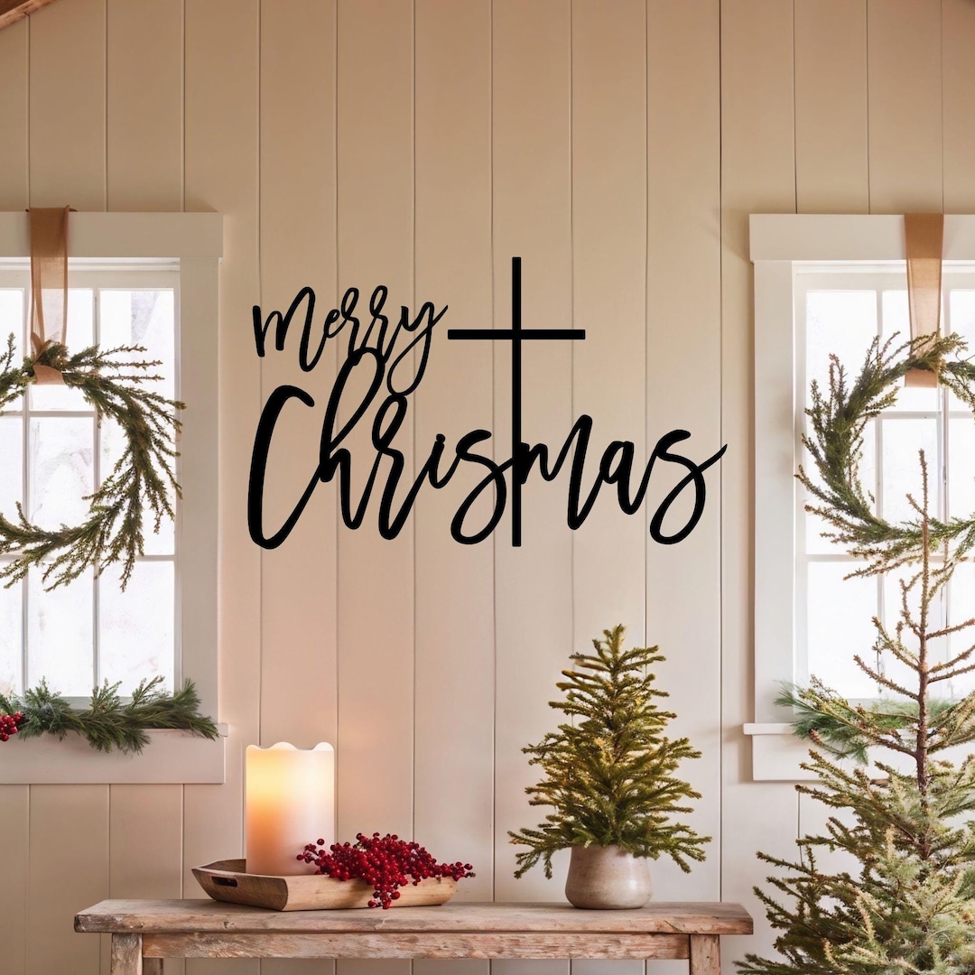 Merry Christmas Sign | Christmas Wall Decor | Holiday Decor | Christmas ...