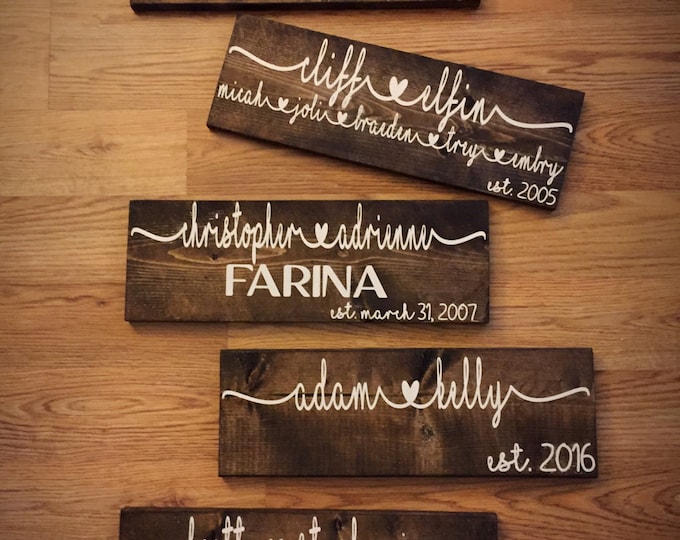Custom Wood Signs Couples Sign Personalized Name Sign - Etsy