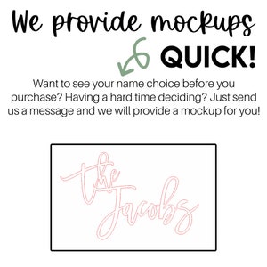 Custom Last Name Sign Personalized Family Name Words - Etsy