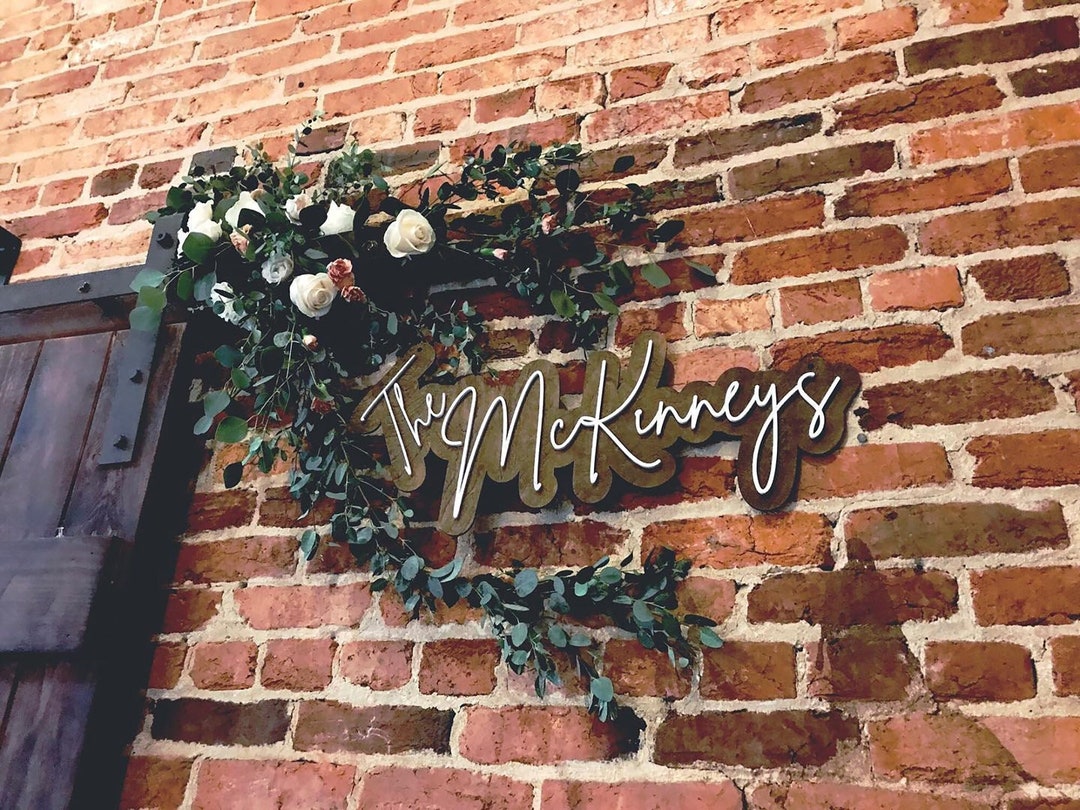 Large Last Name Sign | Wedding Name Sign | Wood Last Name Sign ...