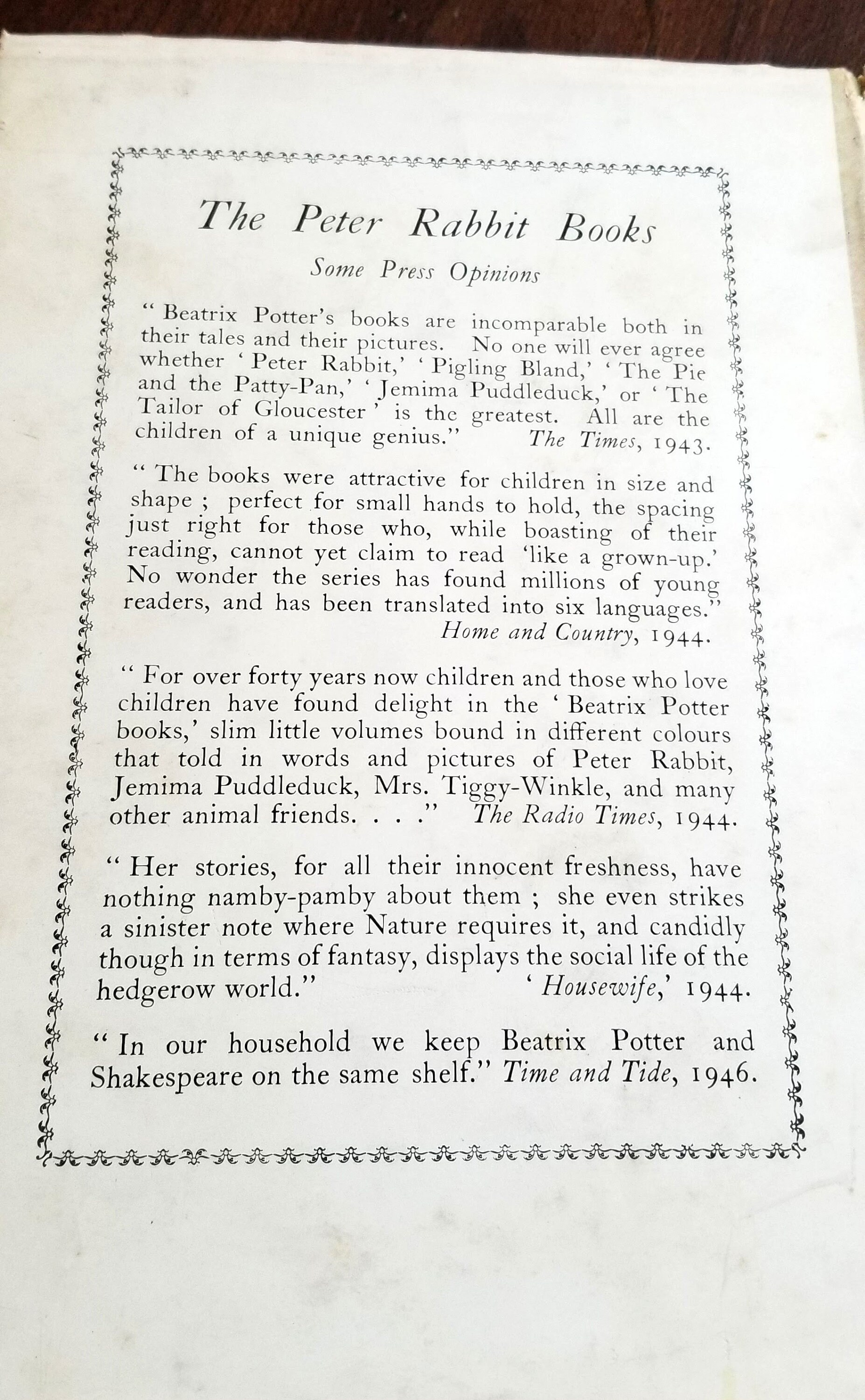 The Tale of Beatrix Potter A Biography by Margaret Lane 1st Ed, 7th ...
