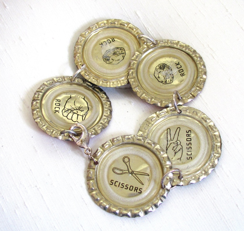 Bottle Cap Bracelet ~ Sessions Beer Cap Bracelet ~ Red and Blue ...