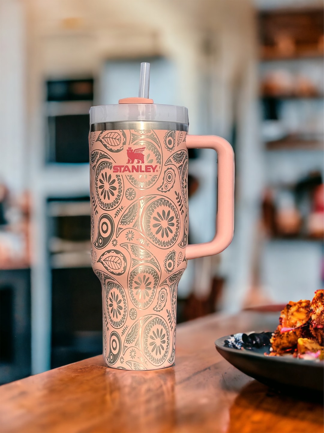 40 Oz Tumbler Engraved W/paisley Design - Etsy