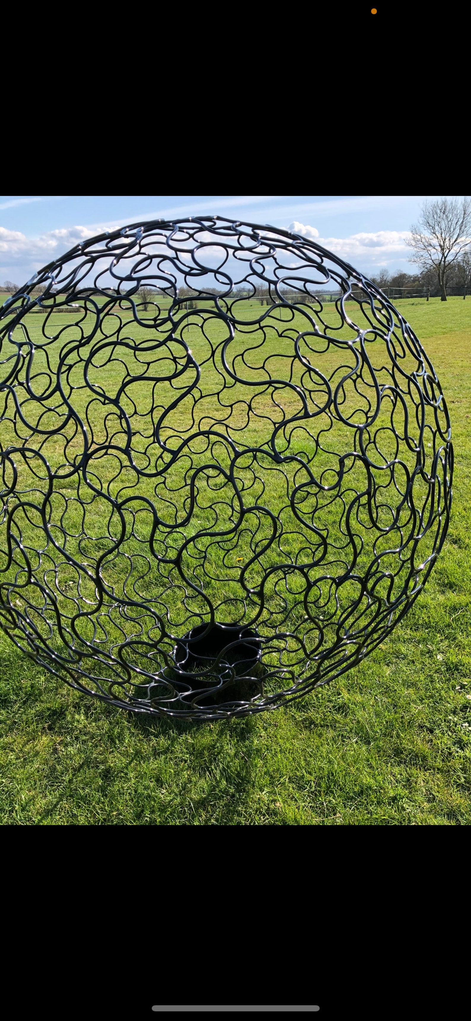 Metal Sphere Sculpture Large - Etsy UK
