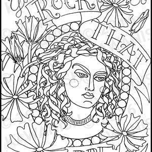 Rock That RBF Resting Bitch Face Adult Coloring Page Gift Wall Art ...