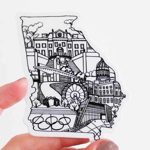 Georgia Vinyl Sticker Georgia Decal Laptop Decal Phone | Etsy