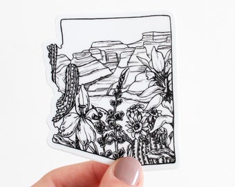 Arizona Vinyl Sticker Arizona State Decal AZ Car Decal Home State Decal ...