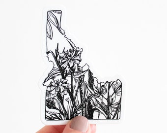 Idaho State Decal With Moose Wildlife Sticker Hunting Decal - Etsy
