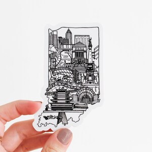 Indianapolis Sticker, Indiana Sticker, State Sticker - Etsy
