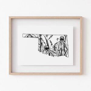 Oklahoma Art, Oklahoma Print, Oklahoma Art Print, Oklahoma Wall Art ...