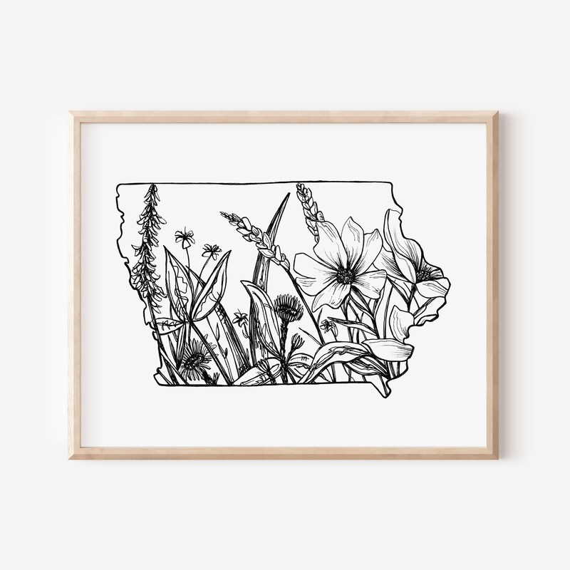 Iowa Print - Etsy