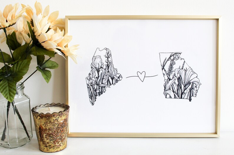 Long Distance Art Long Distance Print Long Distance Wall | Etsy