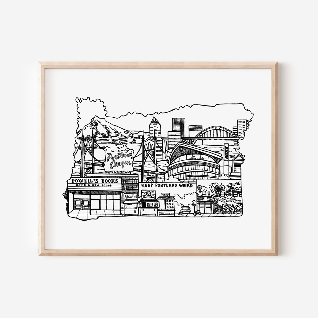 Portland Art, Portland Print, Portland Art Print, Portland Wall Art ...