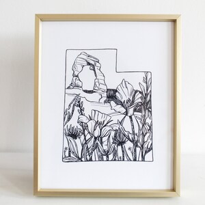 Utah Art Utah Print Utah Art Print Utah Wall Art Utah Gift | Etsy