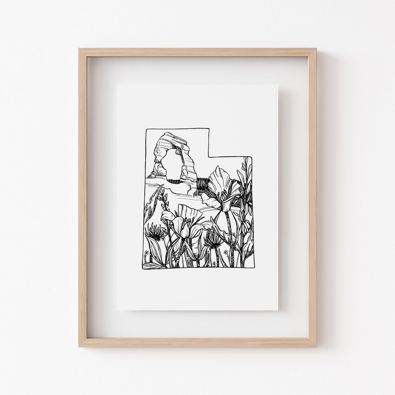Utah Art Utah Print Utah Art Print Utah Wall Art Utah Gift - Etsy