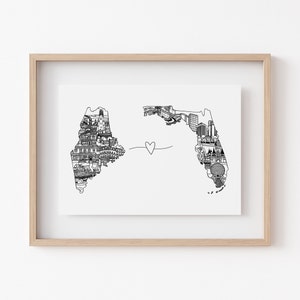 Digital Download: Long Distance Art Long Distance Gift large - Etsy