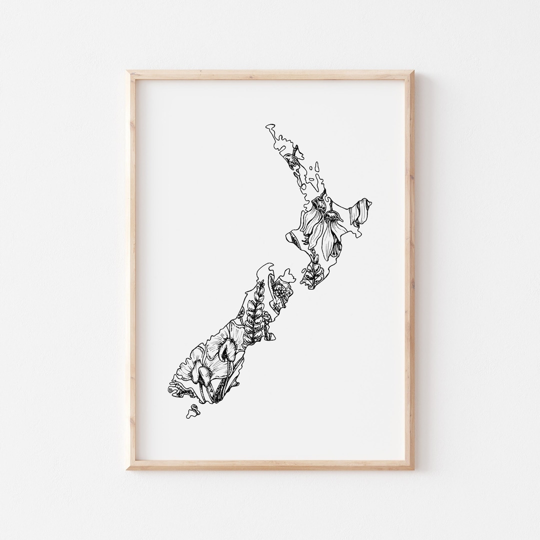 New Zealand Art New Zealand Print New Zealand Art Print New - Etsy