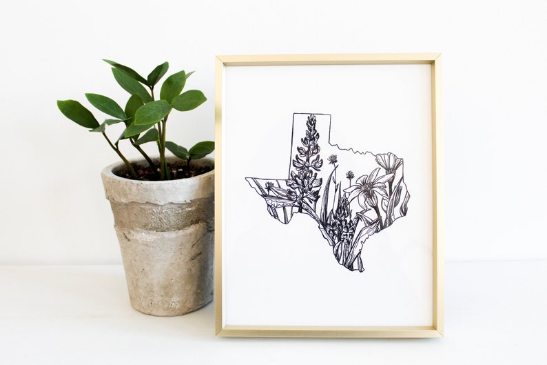 Texas Art Texas Print Texas Art Print Texas Wall Art Texas | Etsy