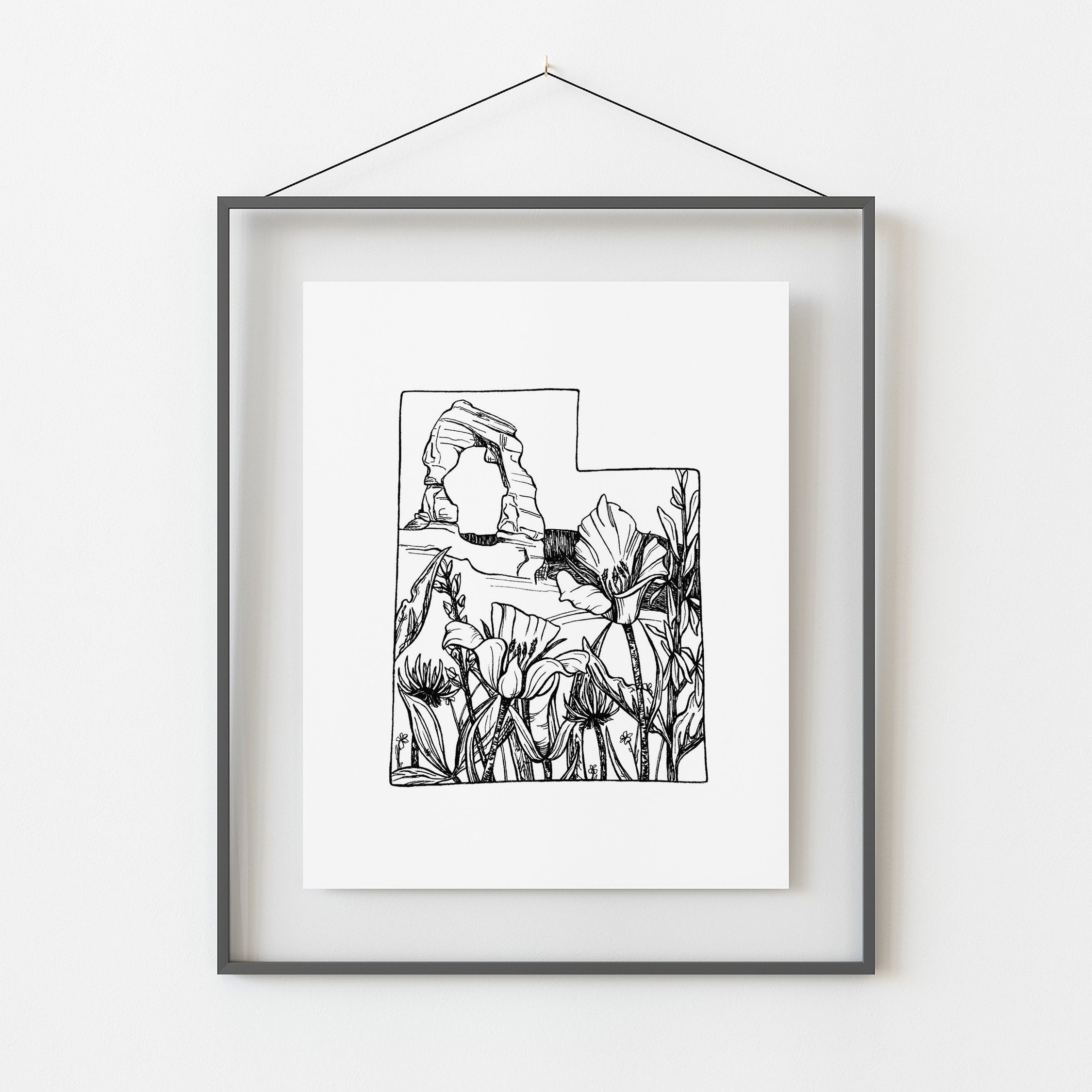 Utah Art Utah Print Utah Art Print Utah Wall Art Utah Gift - Etsy