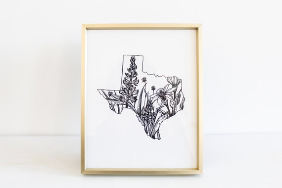 Texas Art Texas Print Texas Art Print Texas Wall Art Texas | Etsy