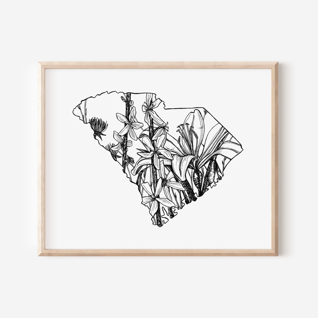 South Carolina Art, South Carolina Print, South Carolina Art Print ...