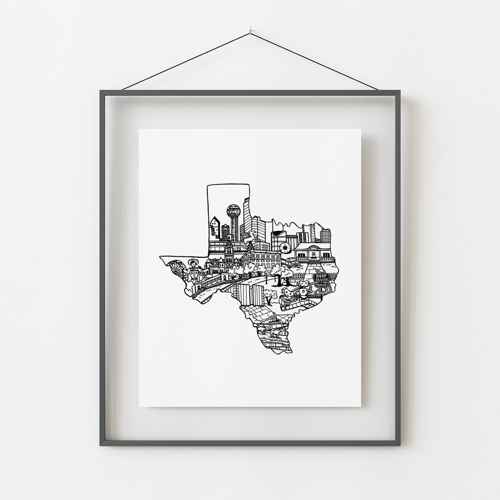 Dallas Art Dallas Print Dallas Art Print Dallas Wall Art - Etsy
