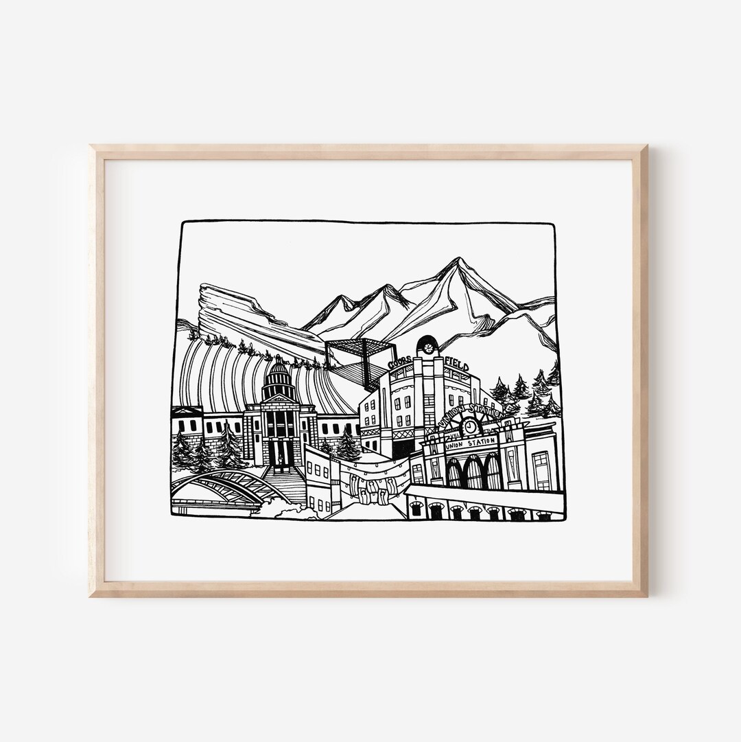 Denver Art, Denver Print, Denver Art Print, Denver Wall Art, Colorado ...