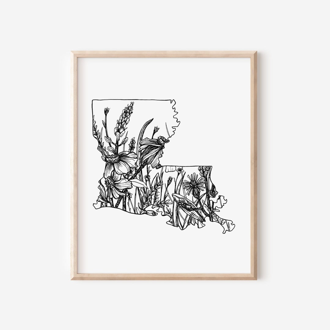 Louisiana Art, Louisiana Print, Louisiana Art Print, Louisiana Wall Art ...
