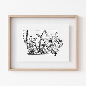 Iowa Art, Iowa Print, Iowa Art Print, Iowa Wall Art, Iowa Gift - Etsy