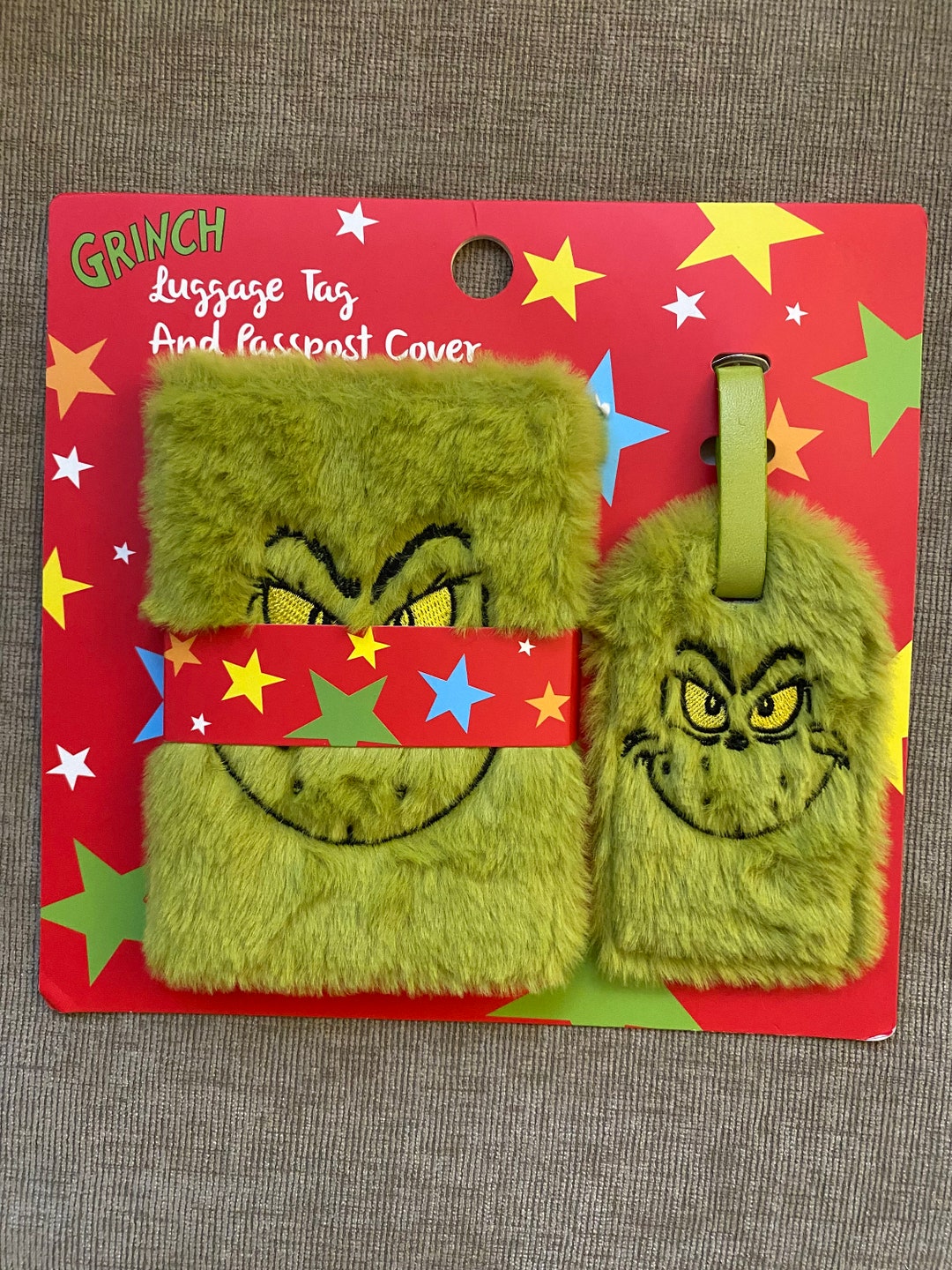 The Grinch Furry Passport Book Holder & Luggage Tag - Etsy UK
