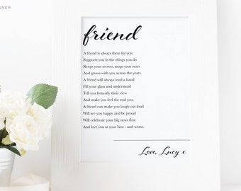 Best friend poem | Etsy