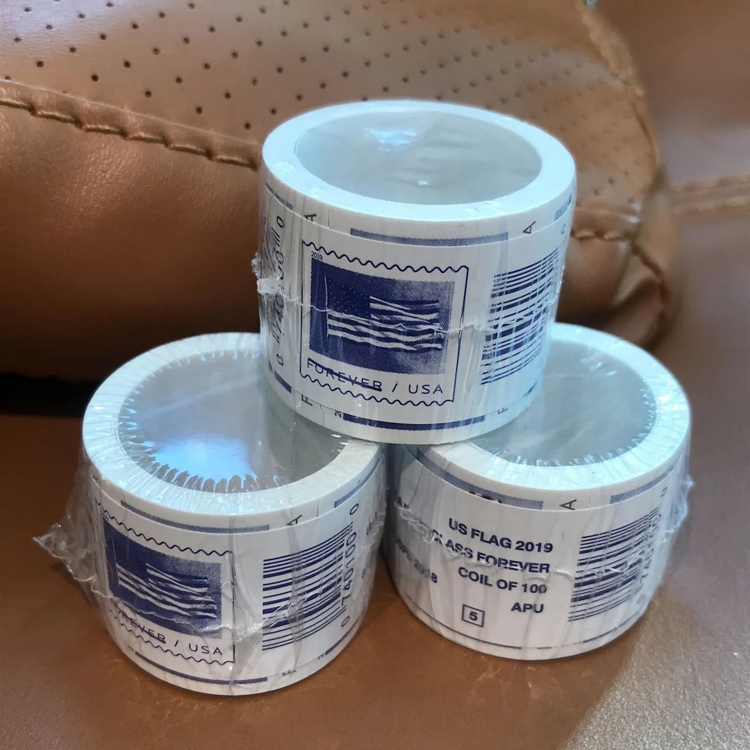 1 Rolls of 100 Forever Stamps Flag Stamps Fast Shipping Buy - Etsy